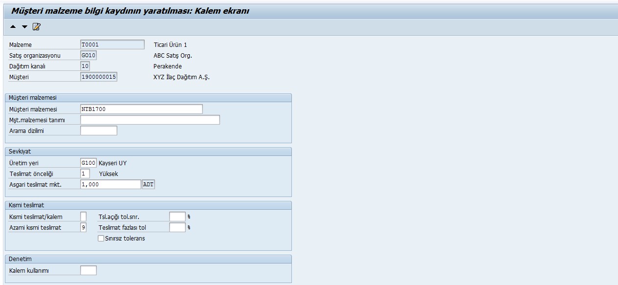 Müşteri/Malzeme Bilgi Kaydı (Customer-Material Info Record) « SAP SD ...